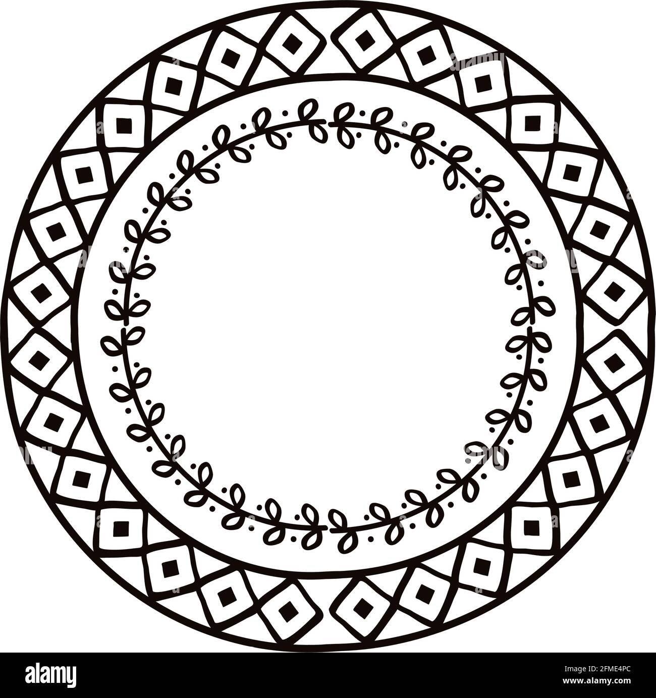 Circular hand draw geometric Cut Out Stock Images & Pictures - Alamy