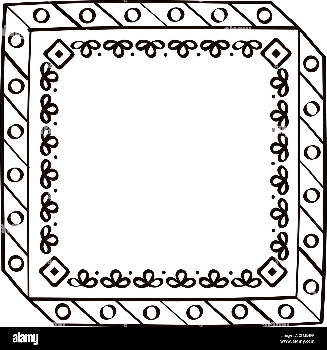 square hand draw figures frame Stock Vector Image & Art - Alamy