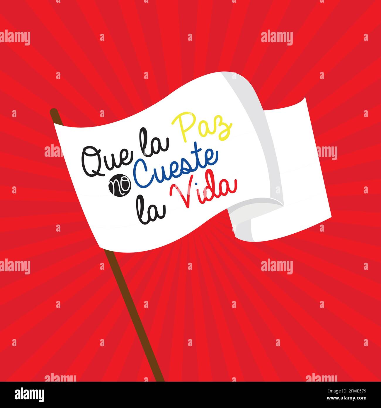 Colombia peace flag Stock Vector Image & Art - Alamy
