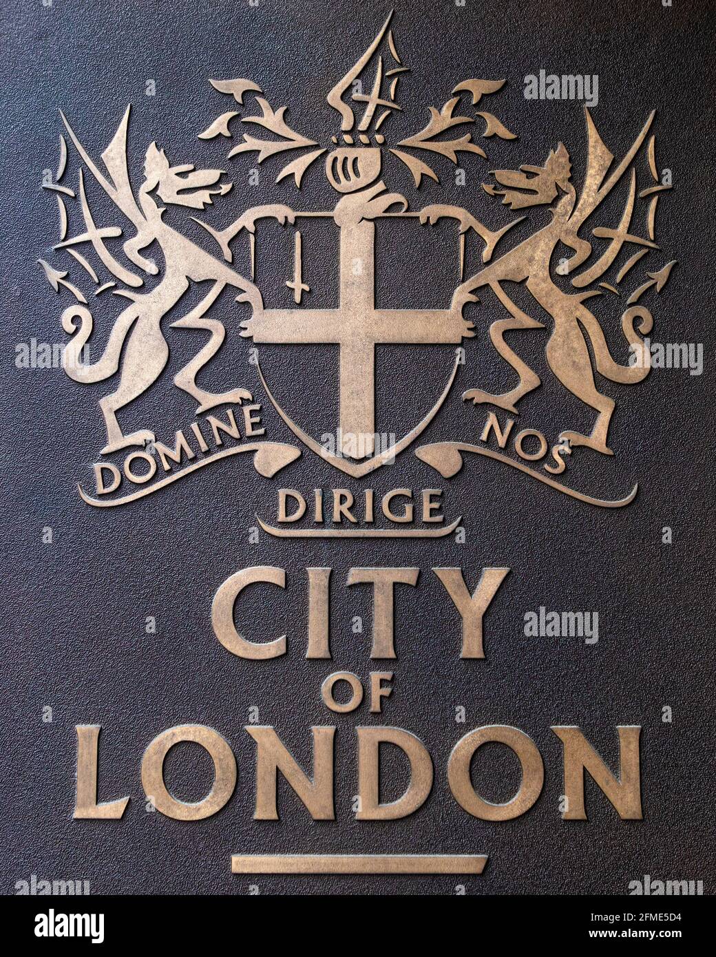 Close-up of the words City of London on a plaque in London, UK Stock ...
