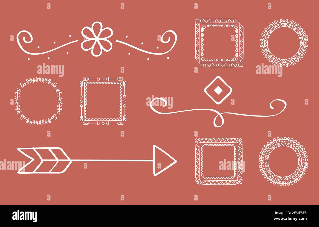 hand drawn nine frames styles Stock Vector Image & Art - Alamy