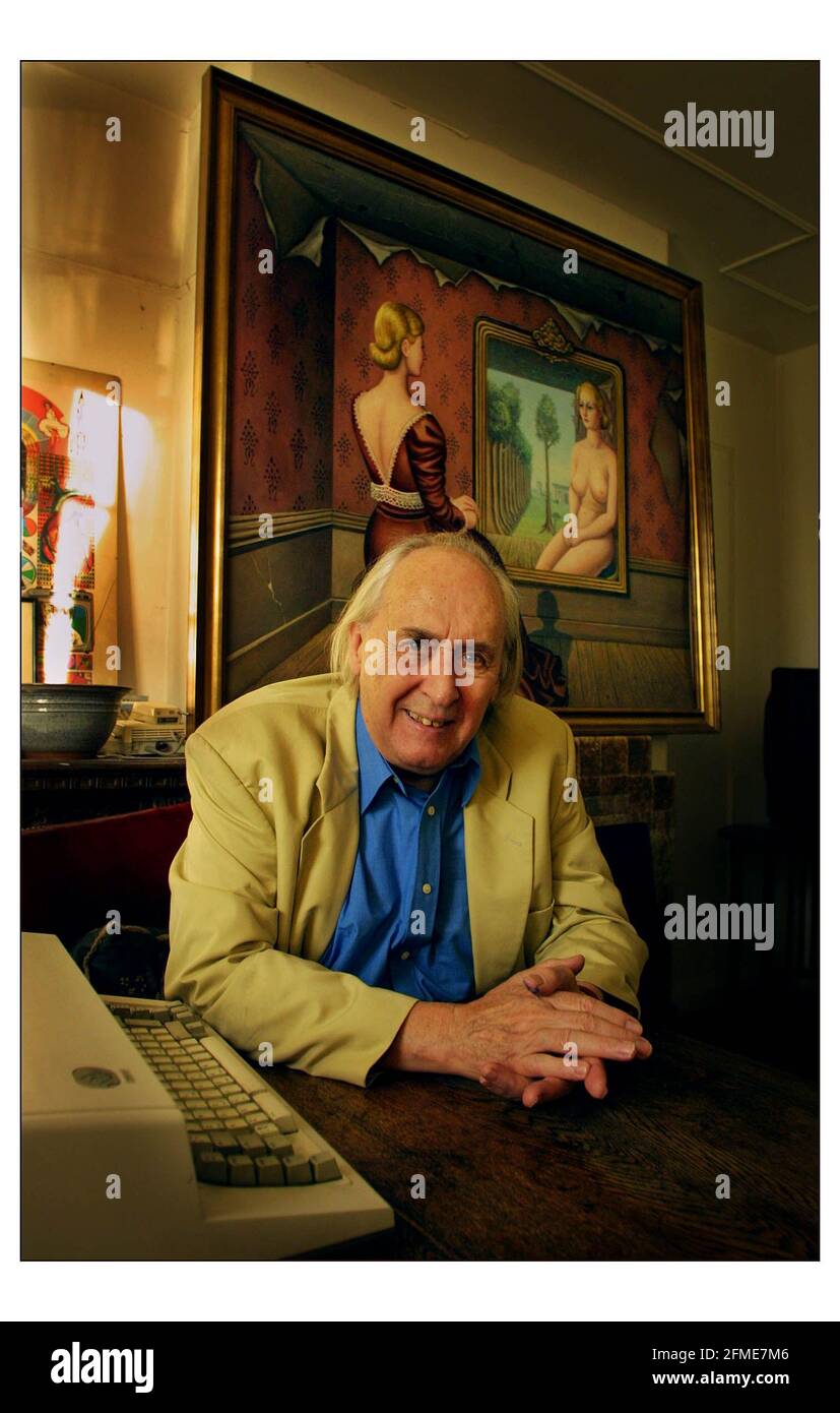 J G BALLARD AT HIS HOME IN SHEPPERTON.Pic David Sandison 2/11/2001 ...