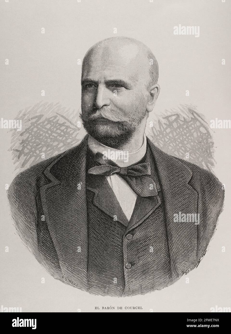 Alphonse Chodron de Courcel (1835-1919). French diplomat and politician ...