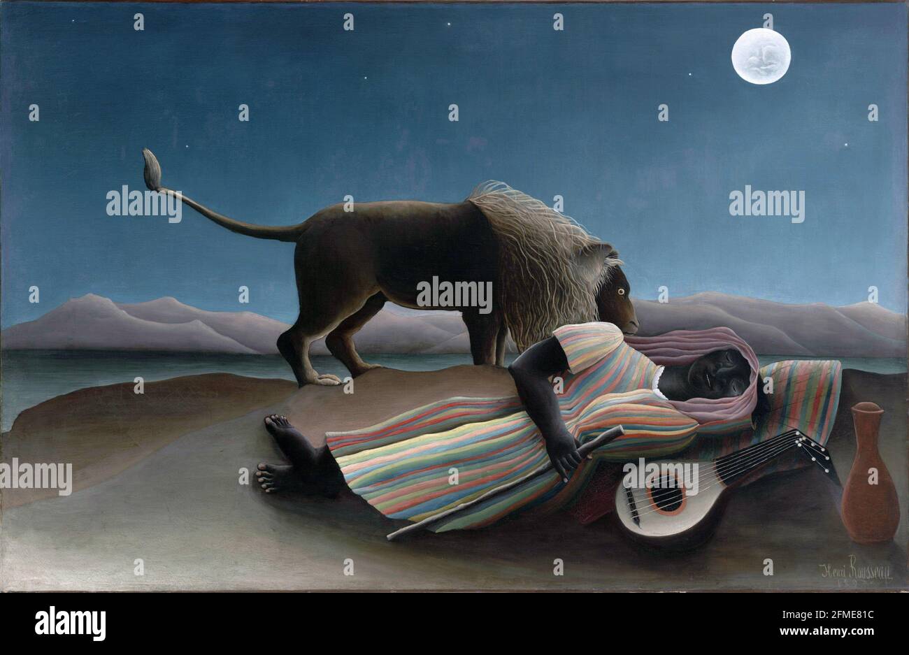 Henri Rousseau. (French, 1844-1910). The Sleeping Gypsy. 1897. Oil on ...