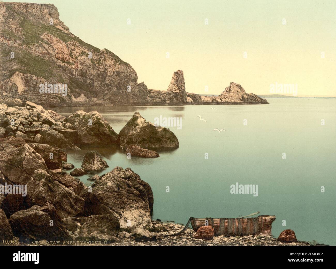 Anstey's Cove, Torquay, Devon circa 1890-1900 Stock Photo - Alamy