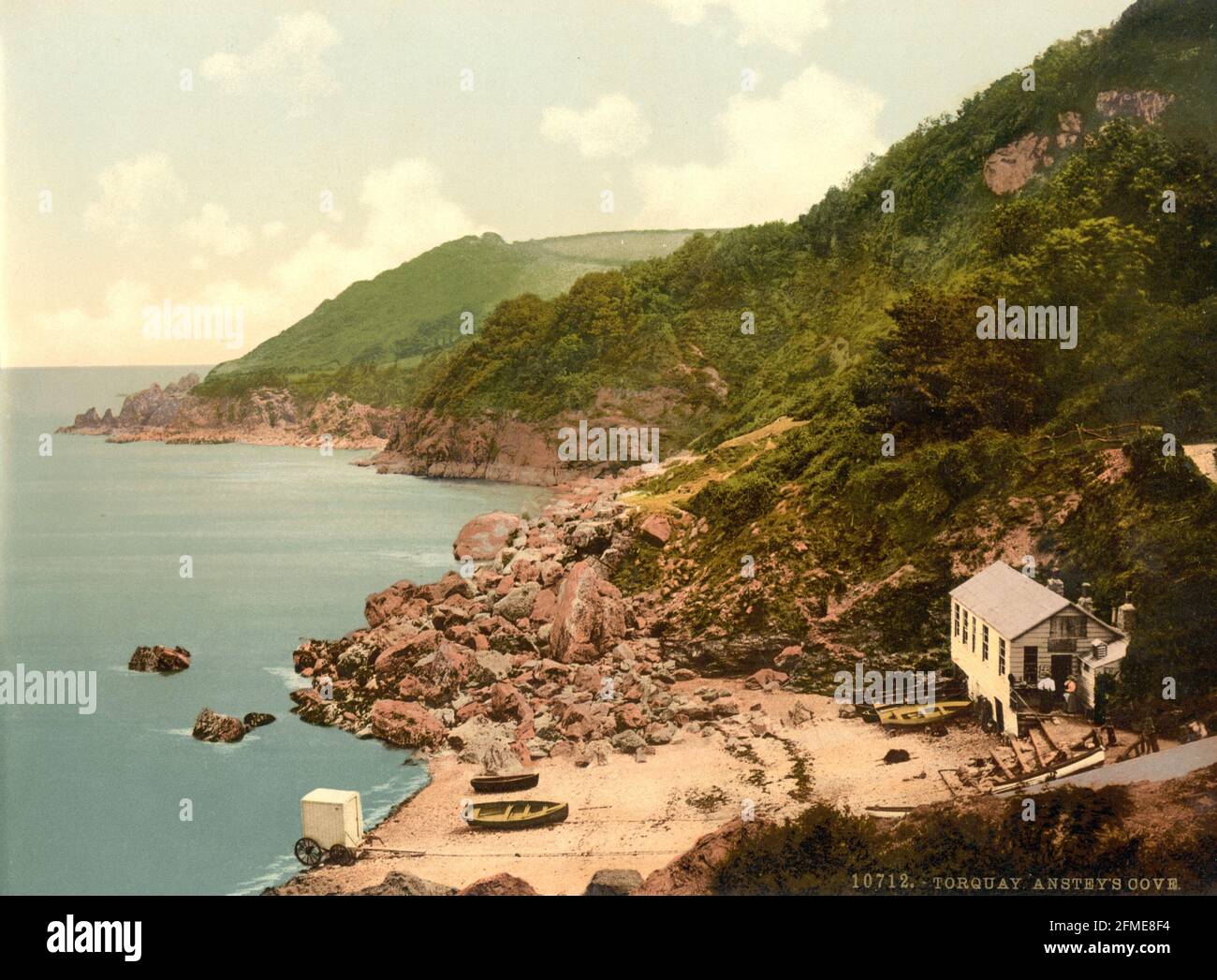 Anstey's Cove, Torquay, Devon circa 1890-1900 Stock Photo - Alamy