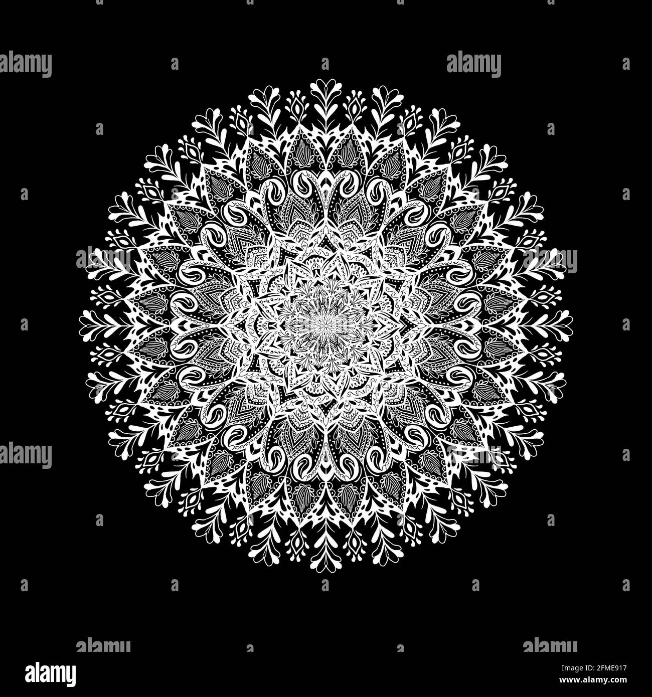 Rangoli design Black and White Stock Photos & Images - Alamy