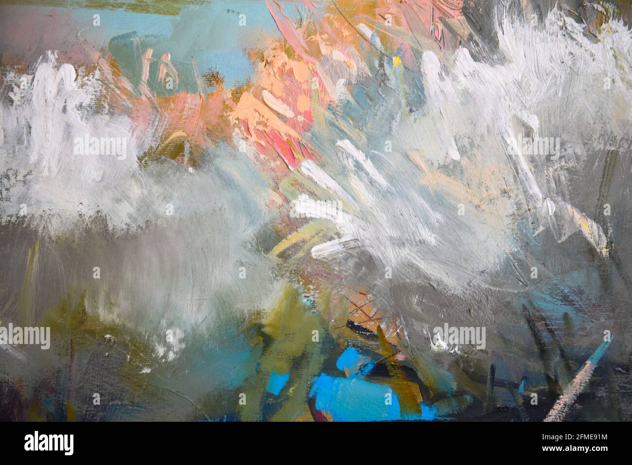 Painting canvas close up texture background with colors vivid colorful ...