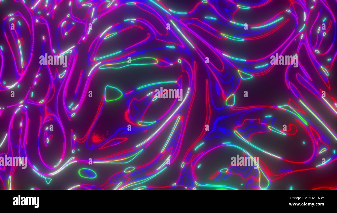 Blurry 3d render stripes and abstract symbols geometric shapes ...