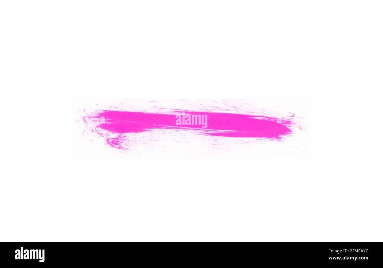 Beautiful paint isolated paint line brushes for painting. Pink ink ...