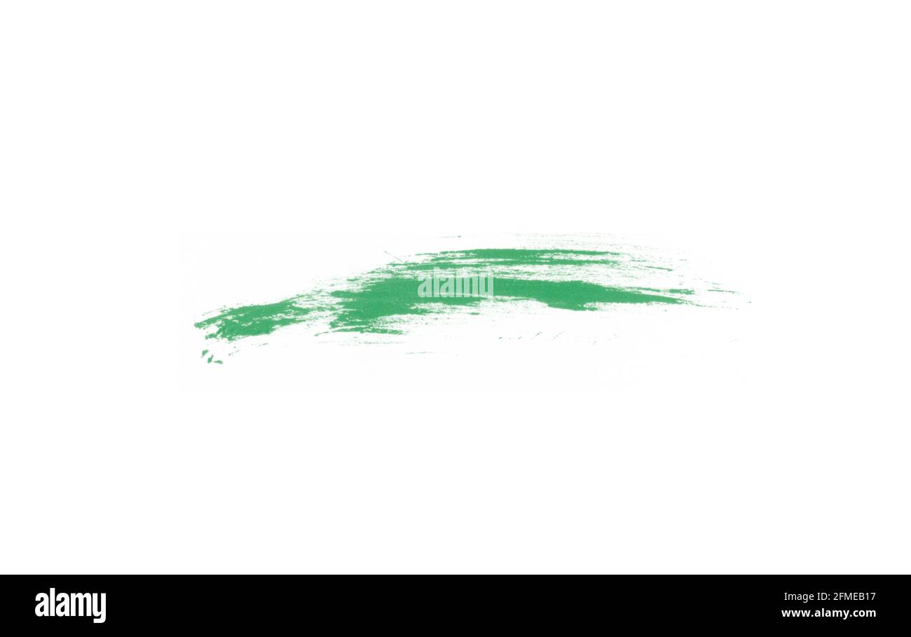 Beautiful paint isolated paint line brushes for painting. Green ink ...