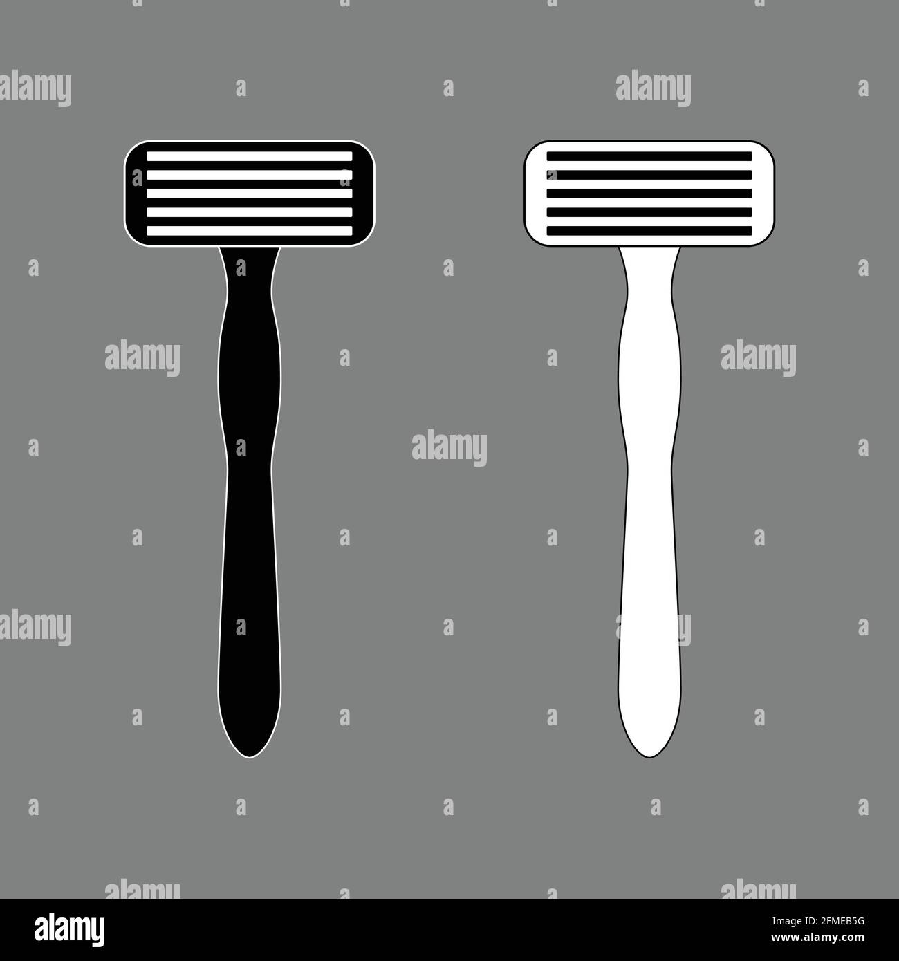 Straight razor vector vectors hi-res stock photography and images - Alamy