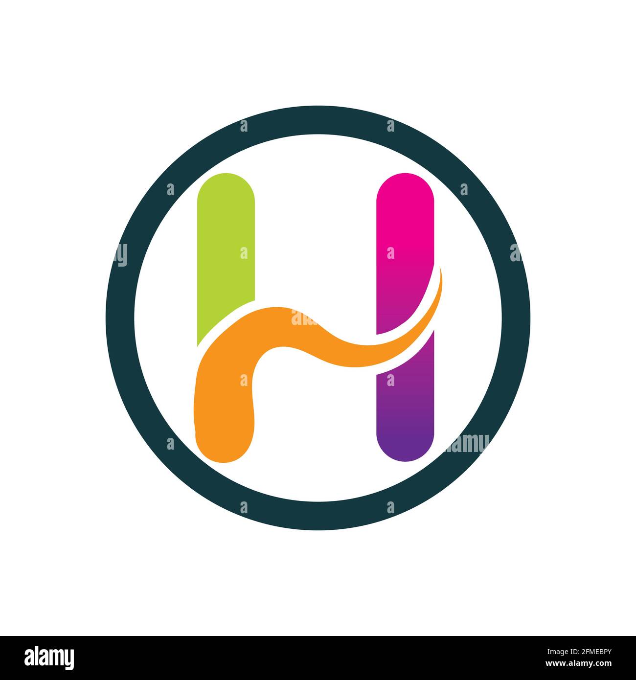Letter H logo icon vector design template elements Stock Vector Image ...