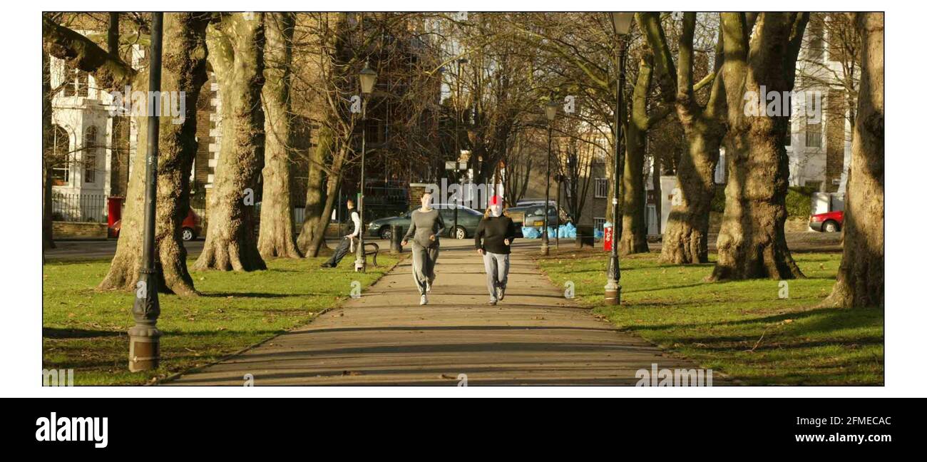 Lizzy Heathcote and Hero Brown run in Highbury Fields.pic David ...
