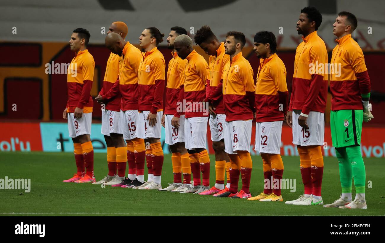ISTANBUL, TURKEY - MAY 8: Team of Galatasary during the Super Lig match ...