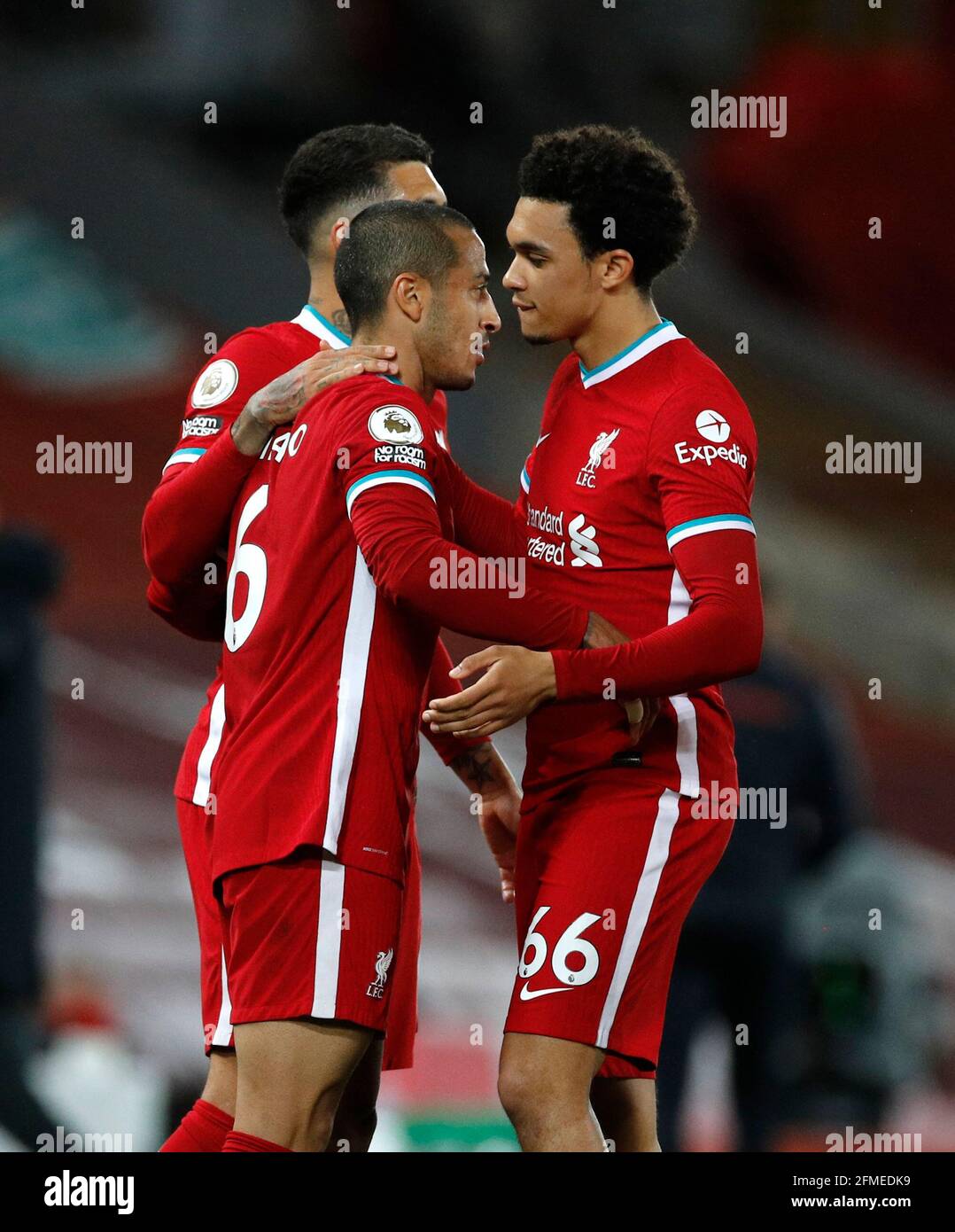Thiago liverpool celebration hi-res stock photography and images - Alamy
