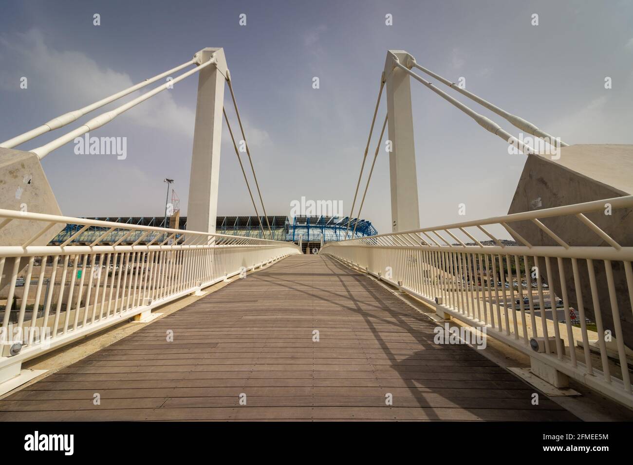 jerusalem, israel. 15-03-2021. A view of the pedestrian bridge over ...