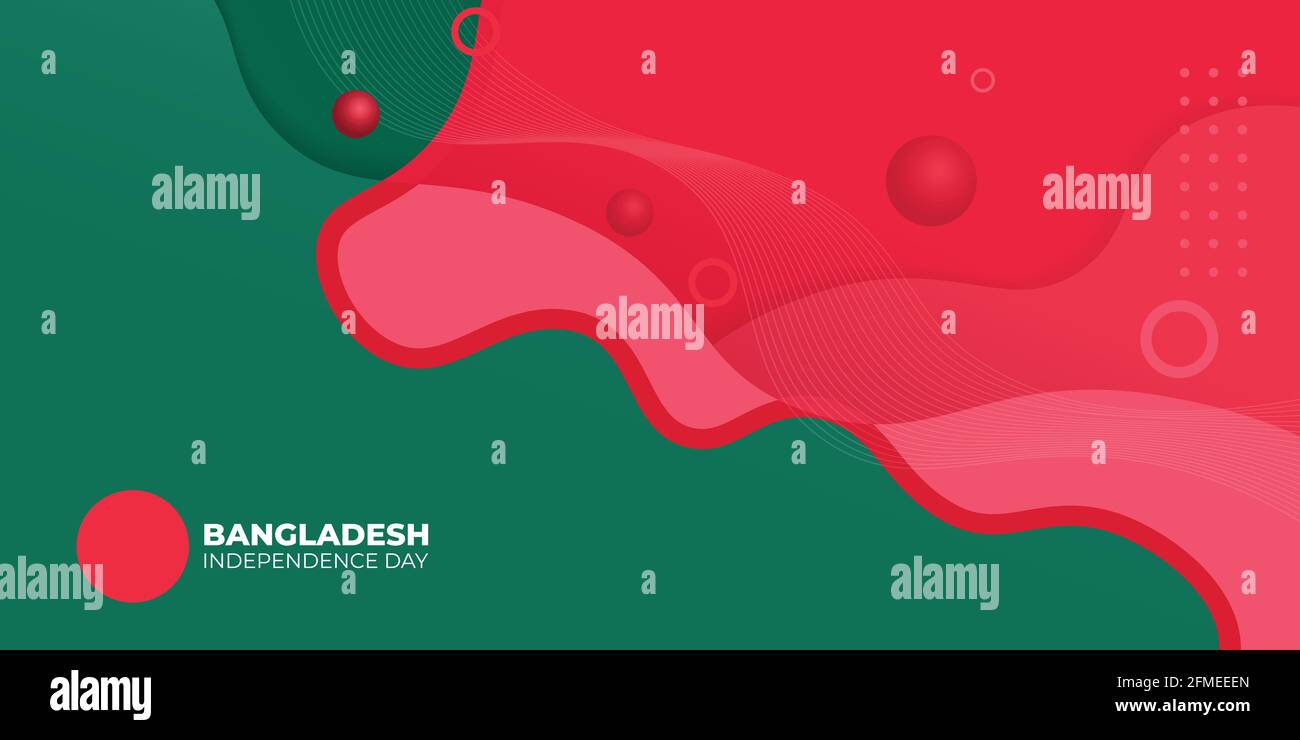 Bangladesh Independence day with Green and red background design. also ...