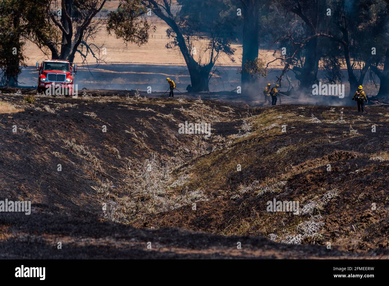 Benicia, CA, USA. 8th May, 2021. Members of a CalFire engine crew from ...