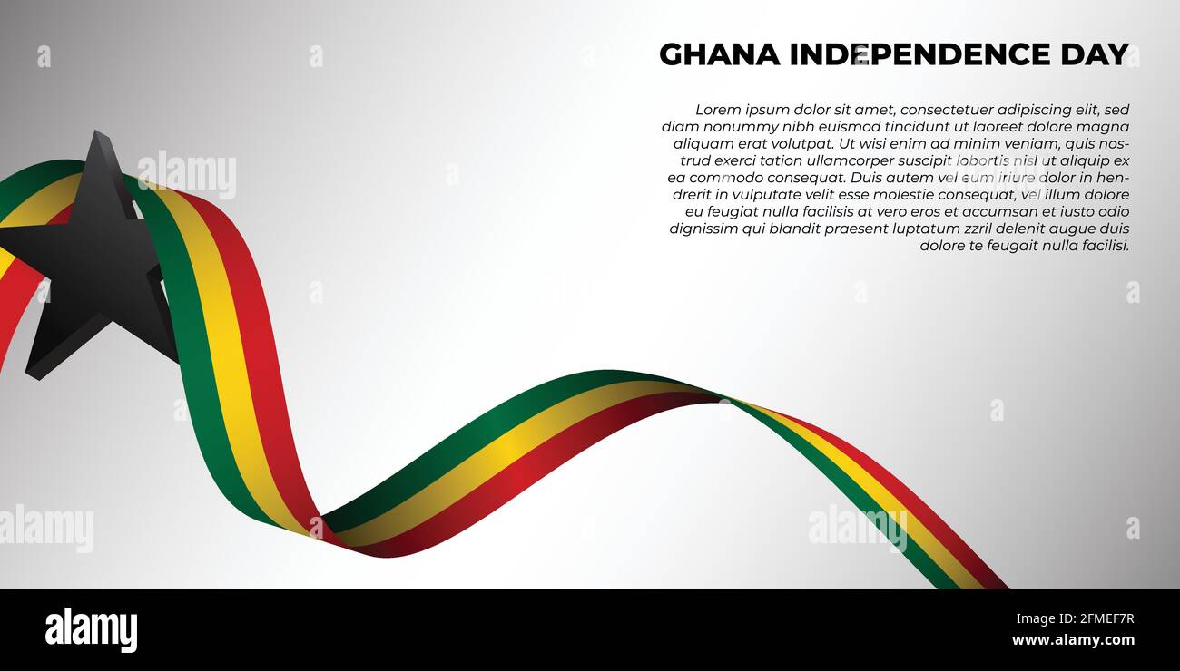 Ghana Independence day design with Ghana flag banner. good template for ...