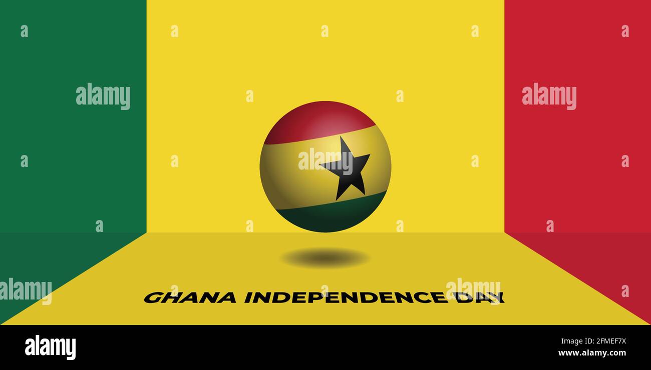 Ghana Independence day design with Ghana ball. good template for Ghana ...