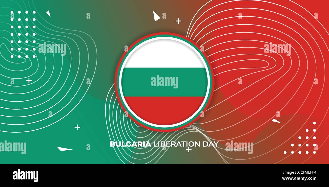 Bulgaria emblem flag vector illustration with abstract background. good ...