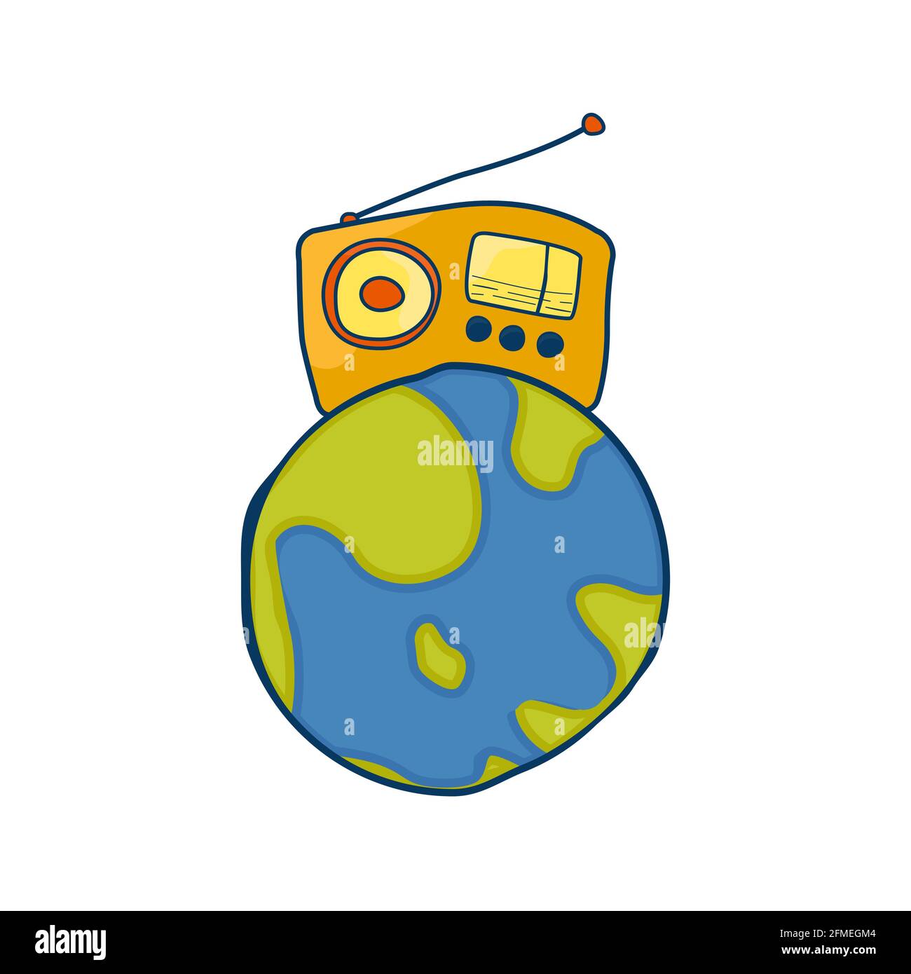 Cartoon radio hi-res stock photography and images - Alamy