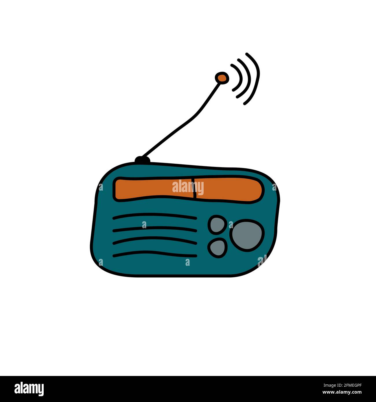 Vintage Radio Cartoon illustration. Good template for entertainment or ...