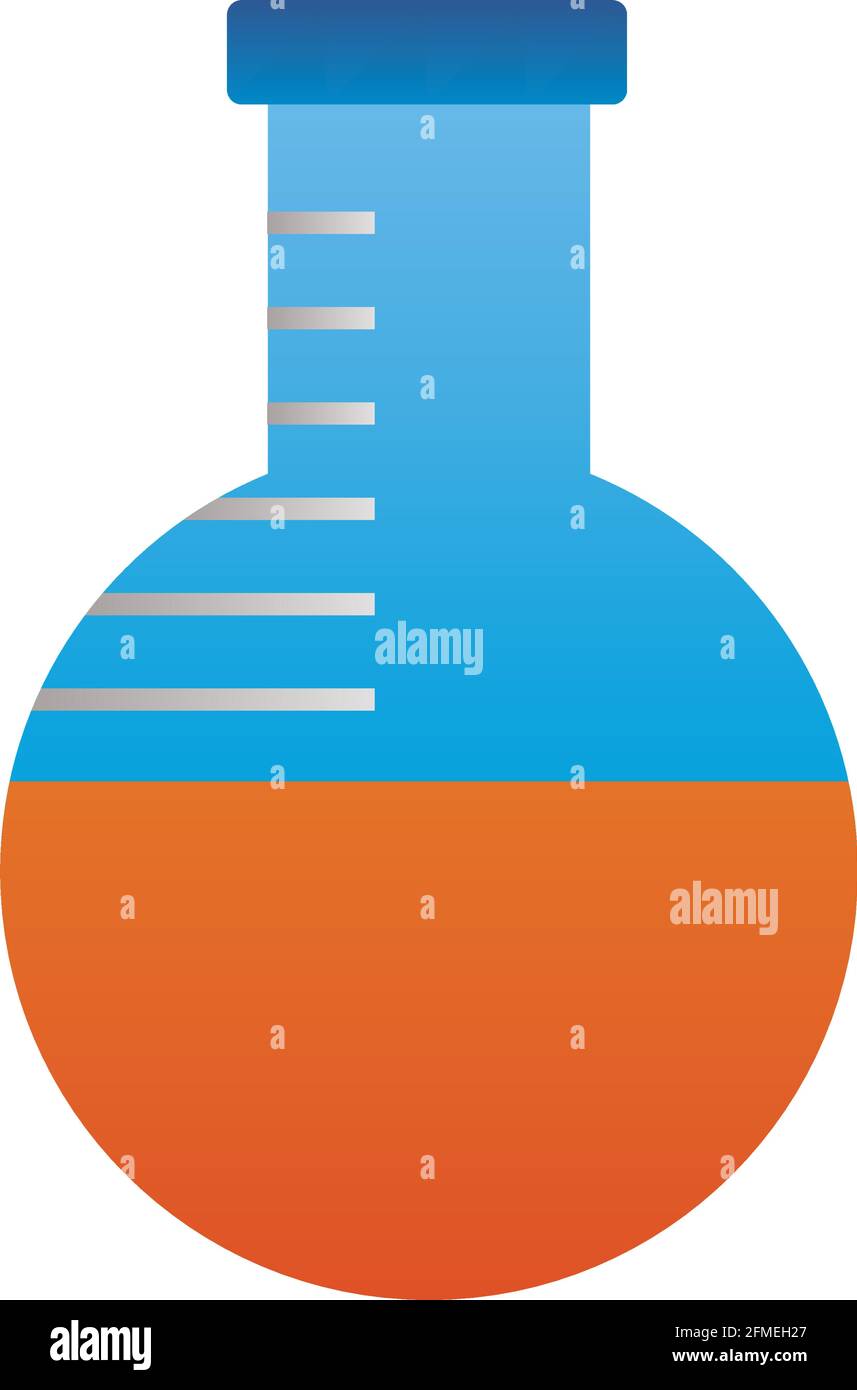Orange liquid test tube Stock Vector Images - Alamy