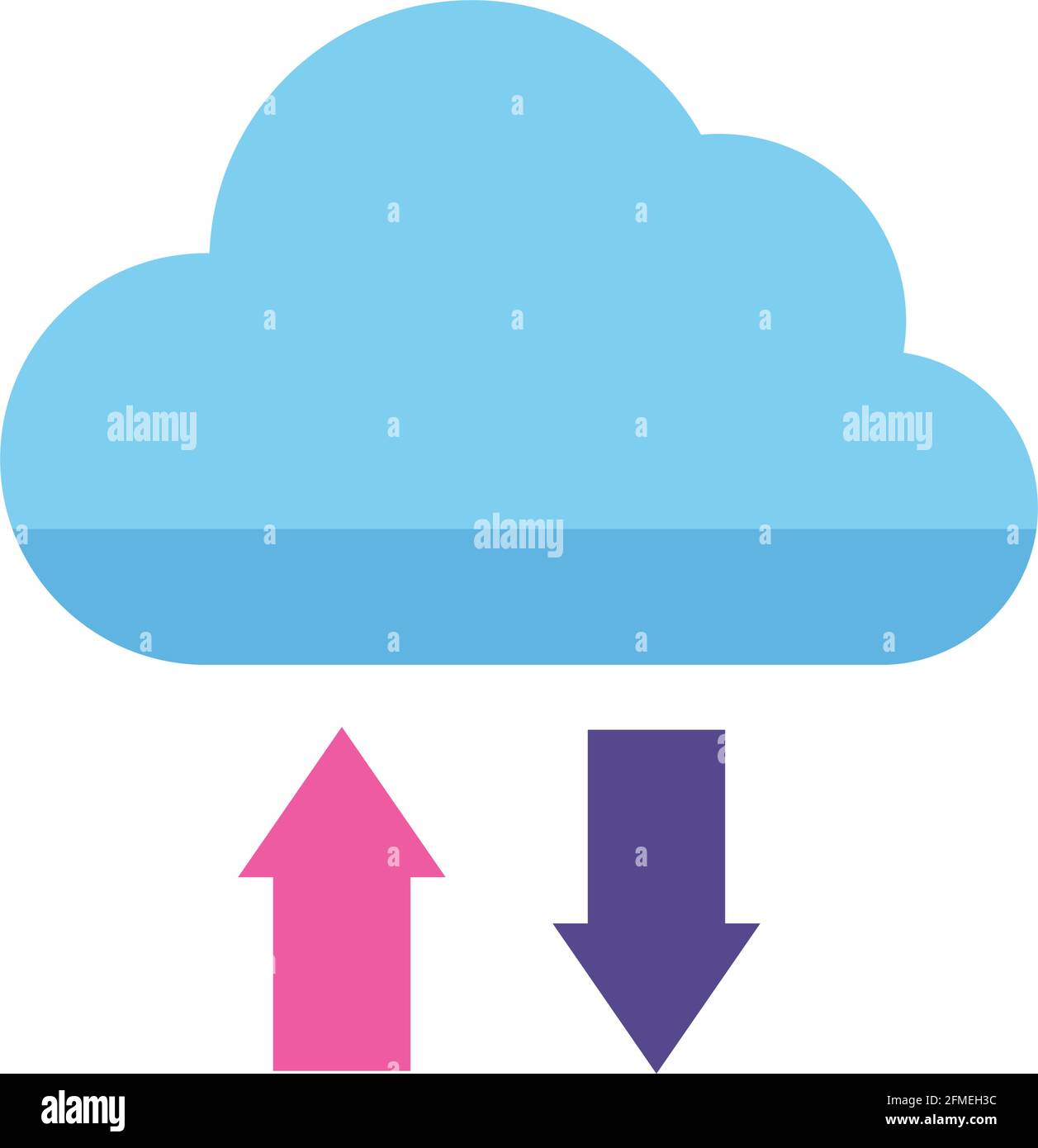 cloud computing tech with arrows Stock Vector Image & Art - Alamy
