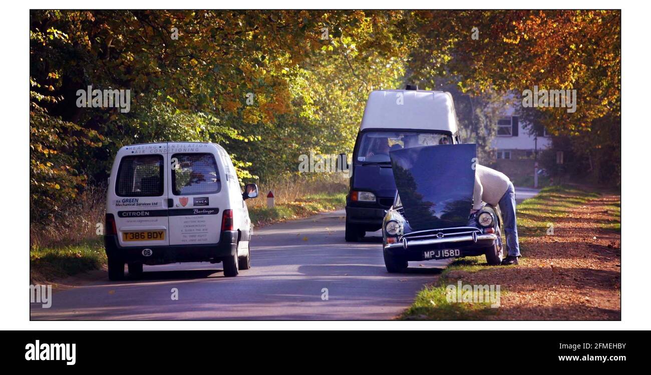 Kevin Bayliss with his Sunbeam in Wimbledon.pic David Sandison 15/10 ...