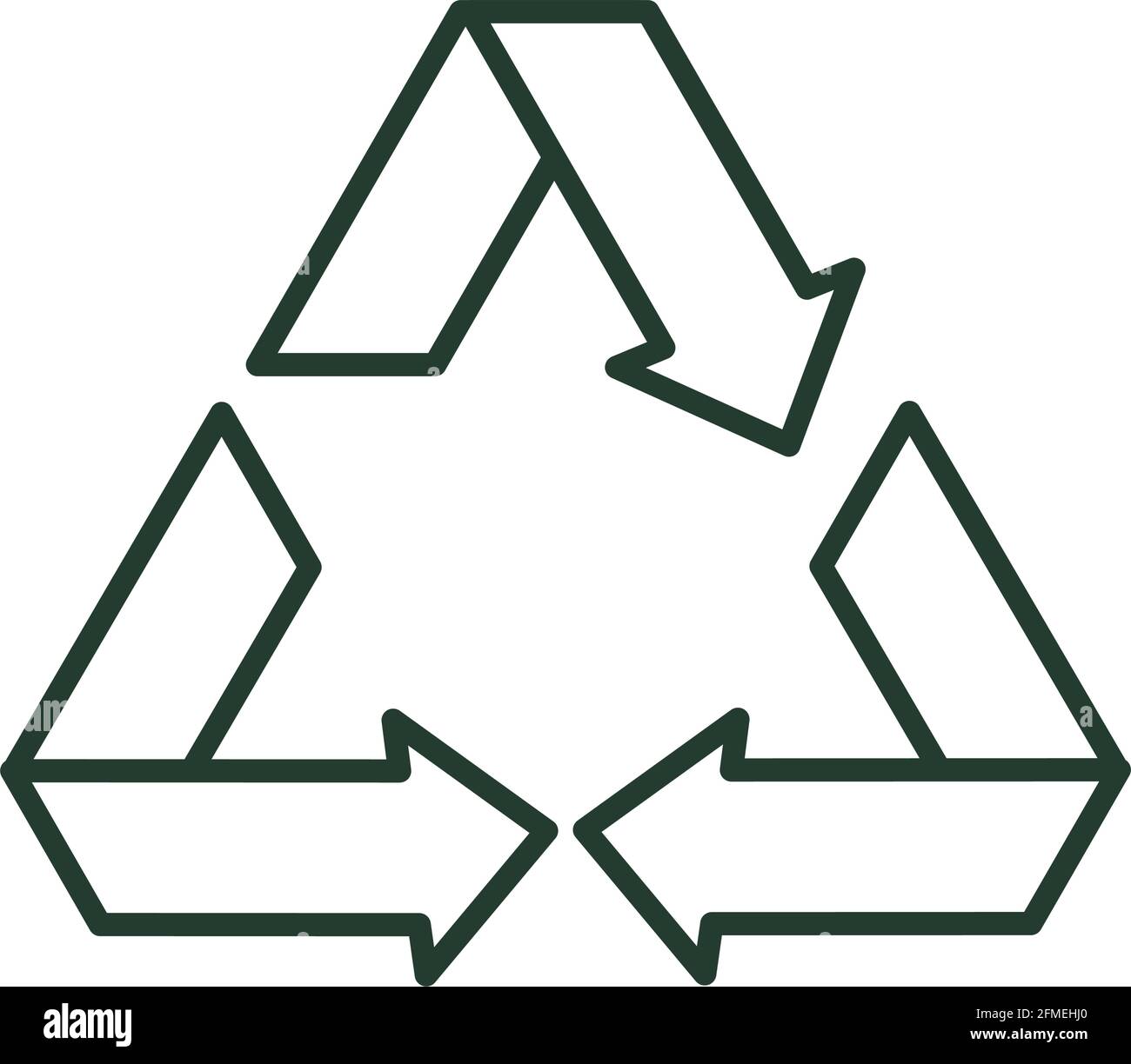 arrows recycle ecology symbol icon Stock Vector Image & Art - Alamy