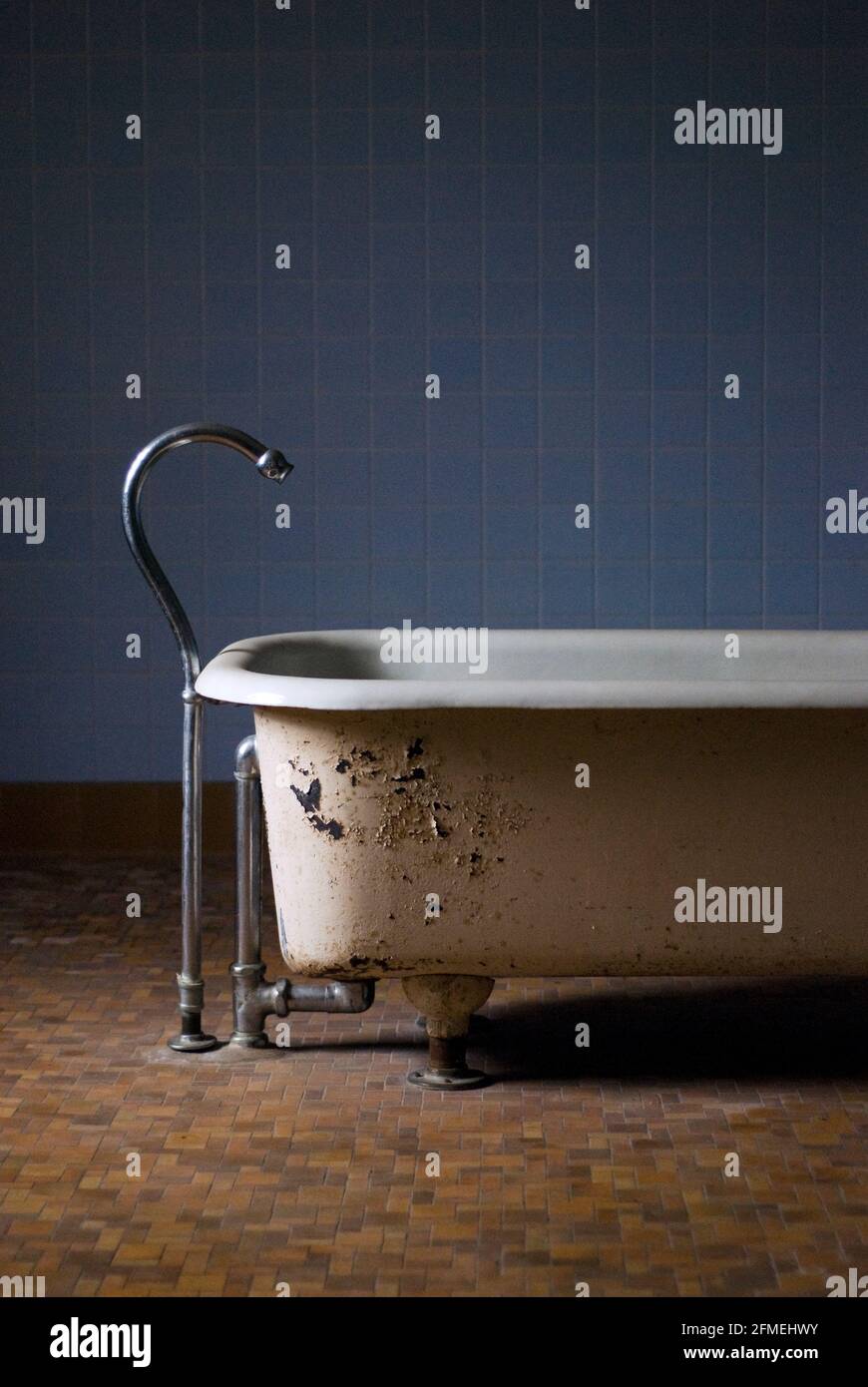Interior of an abandoned insane asylum Stock Photo - Alamy