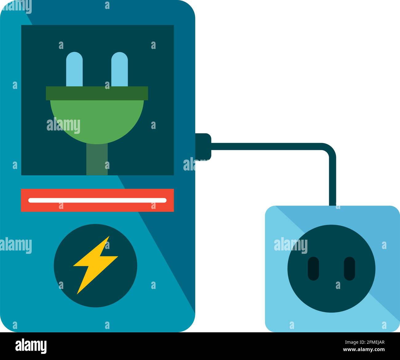 electric tester device and socket Stock Vector Image & Art - Alamy