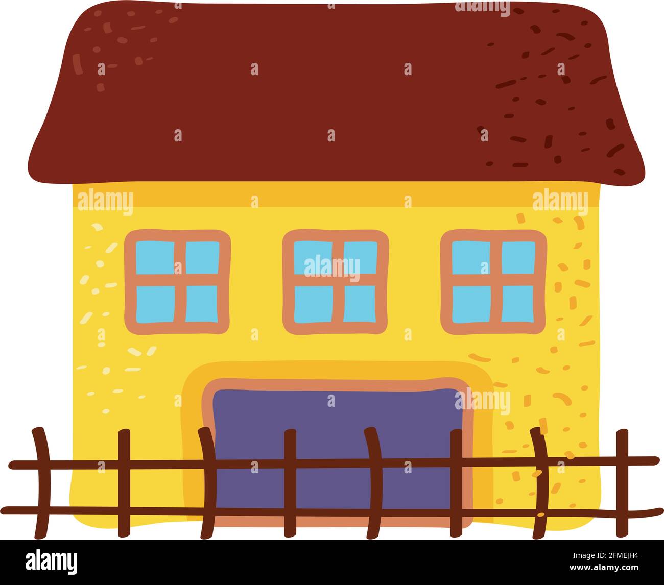 Yellow facade wall window Stock Vector Images - Alamy