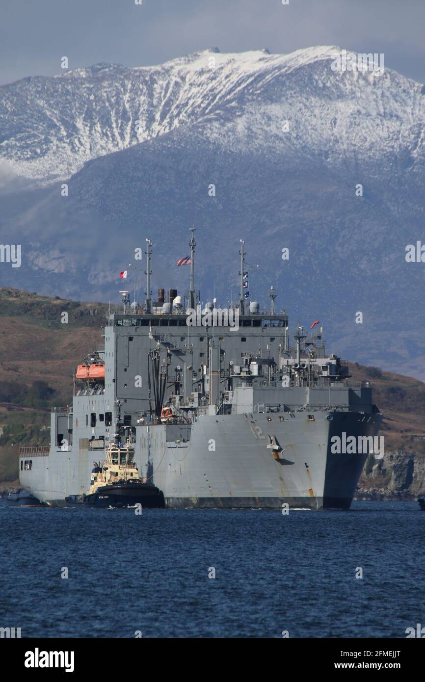 USNS William Mclean (T-AKE-12), a Lewis and Clark-class dry cargo ship ...