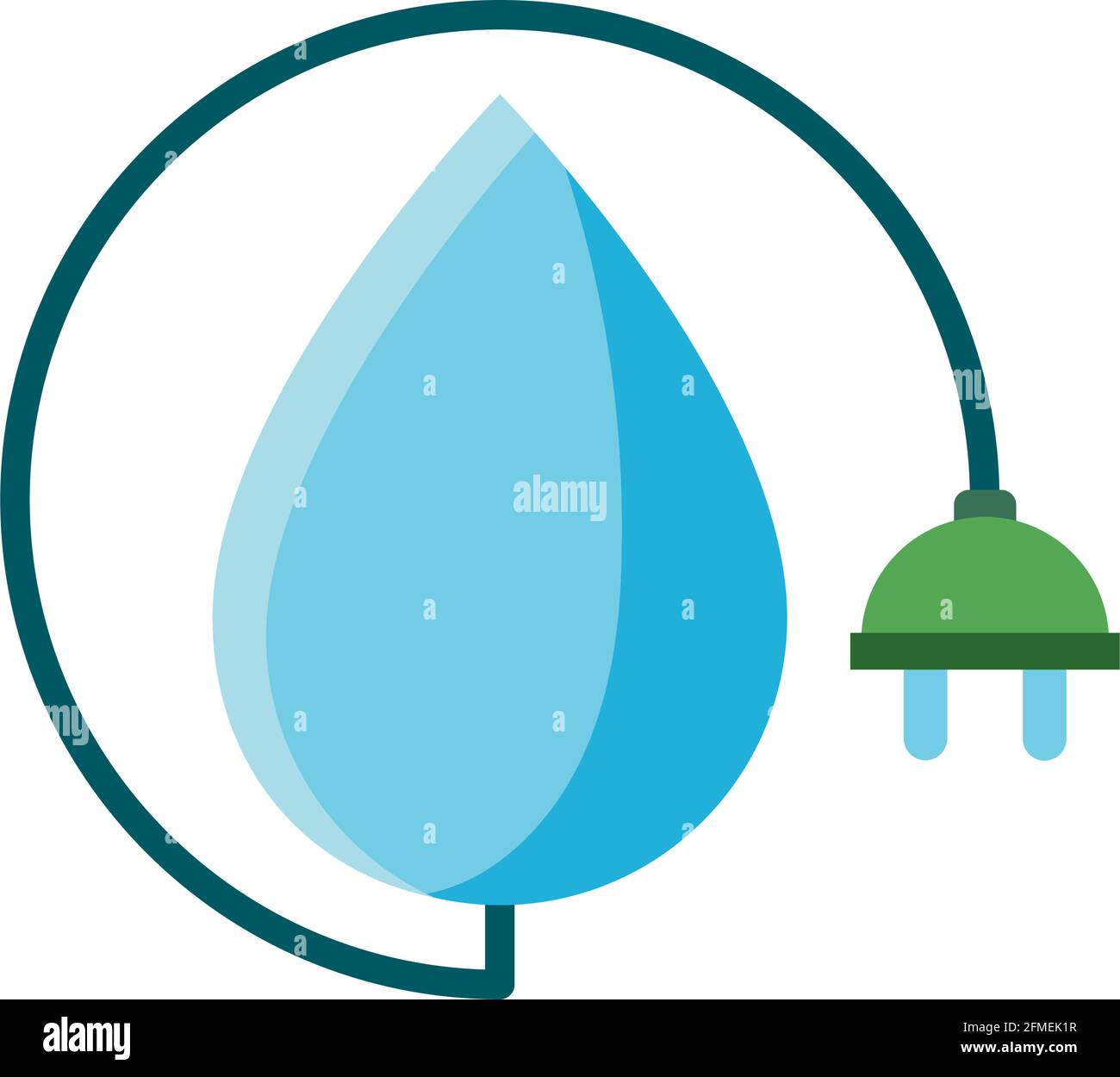 water drop and plug energy icon Stock Vector Image & Art - Alamy