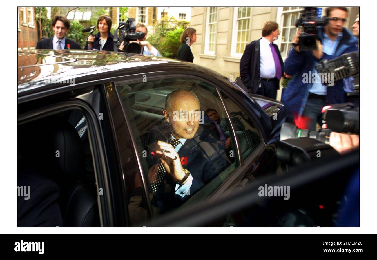 Ian Duncan Smith at a press conf where he made a plea for party unity ...