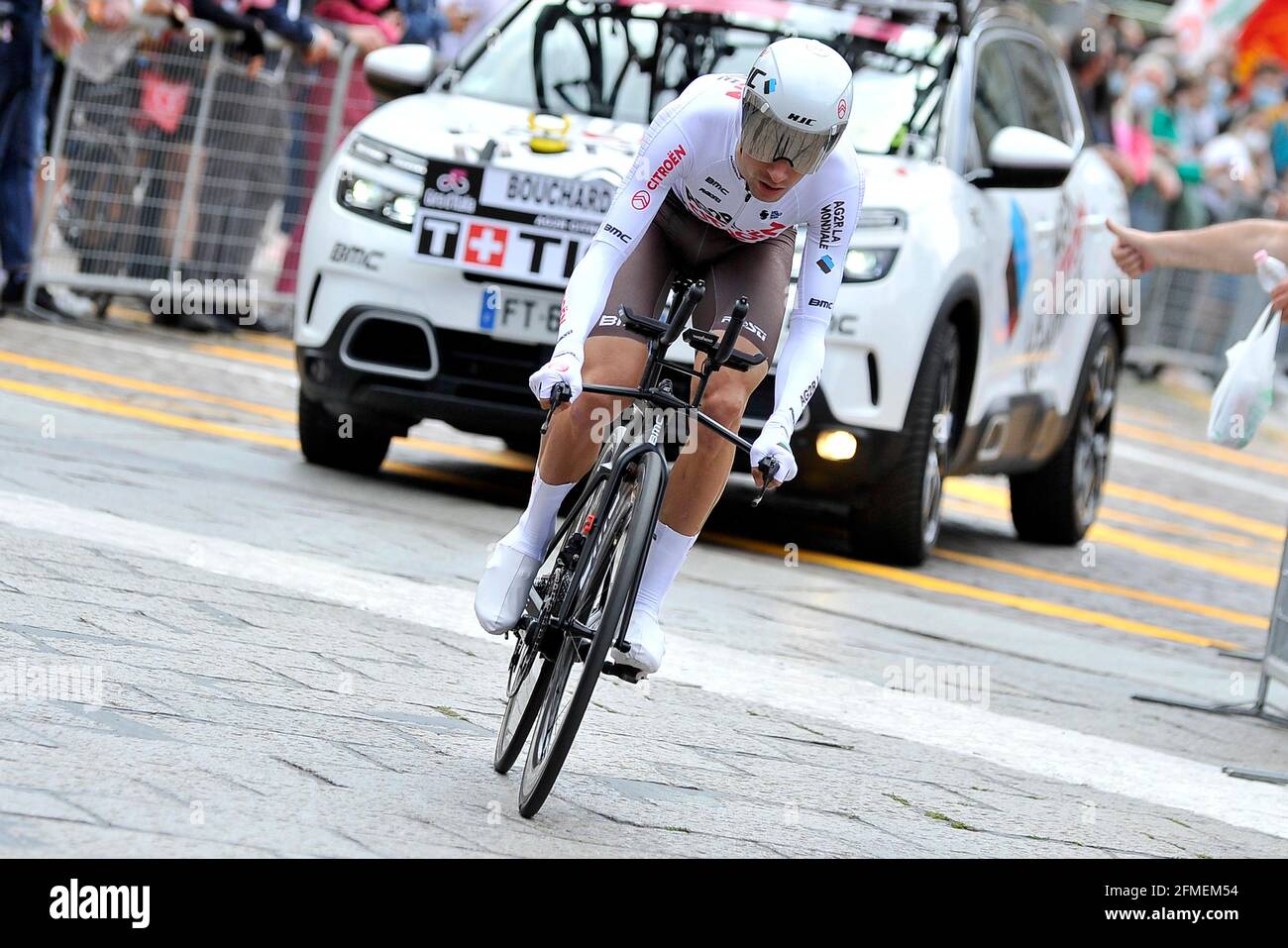 Geoffrey Bouchard cyclist of AG2R Citroën Team, during the start of the ...