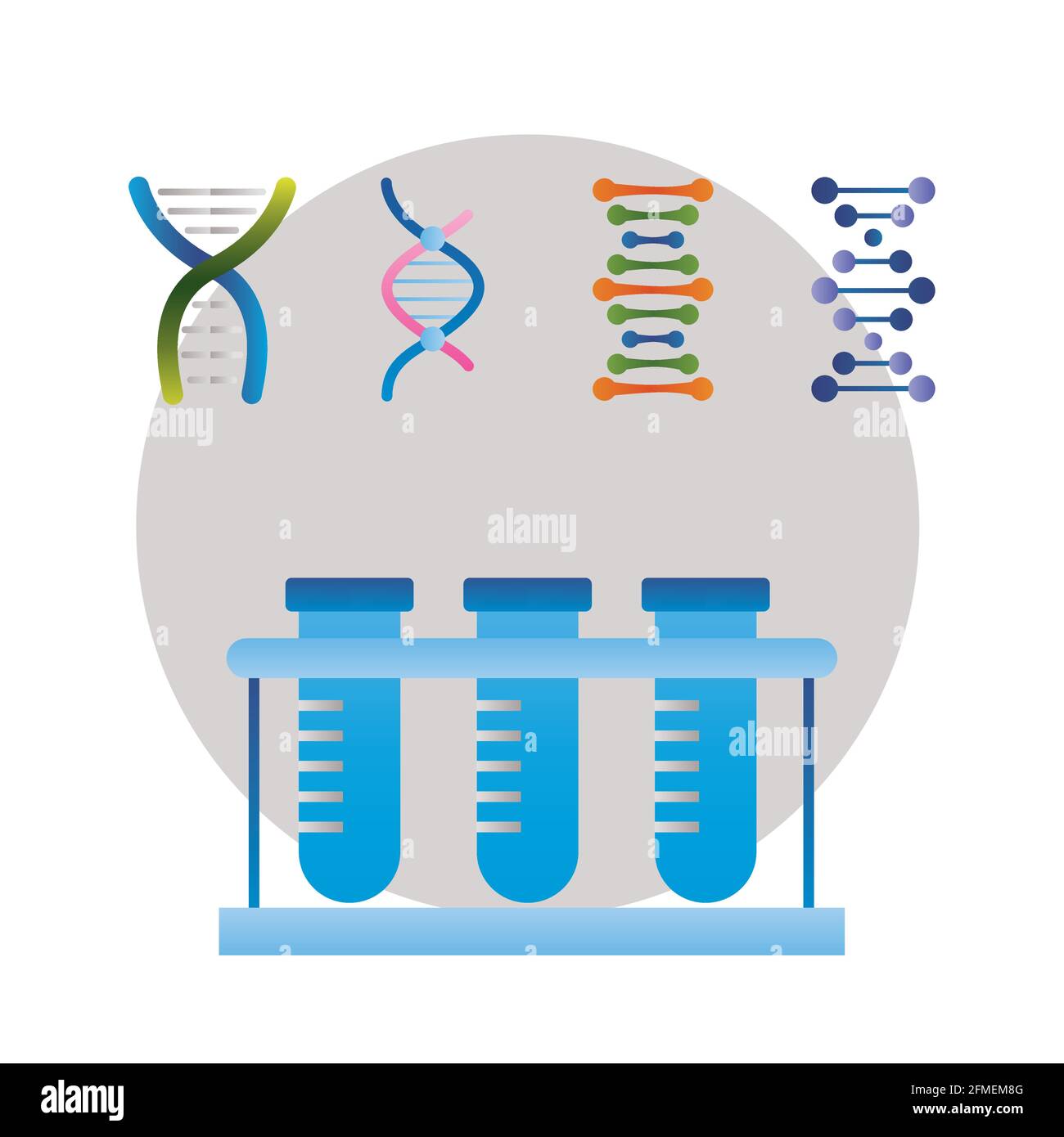 five dna genetic set icons Stock Vector Image & Art - Alamy