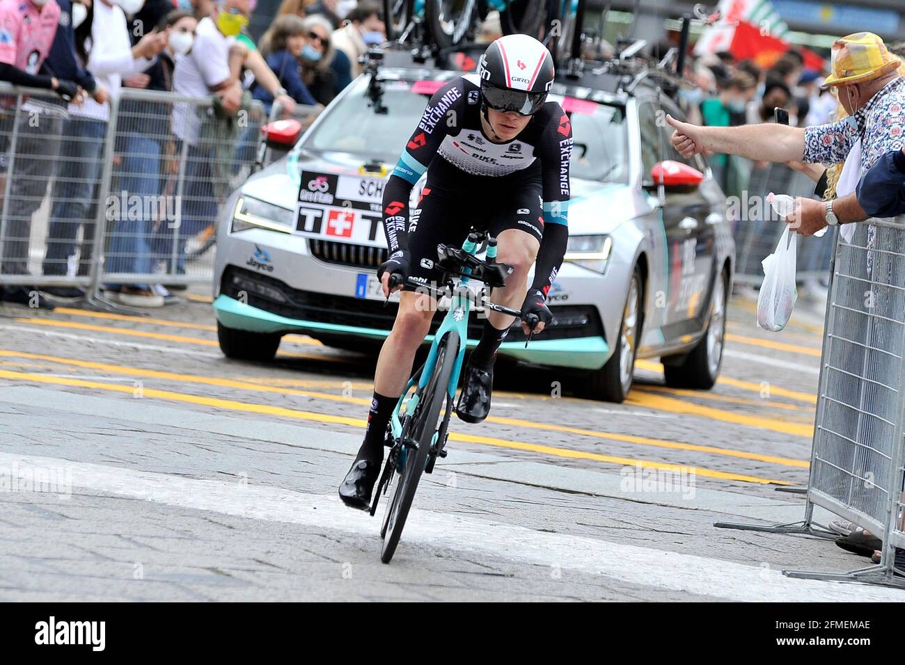 Nick Schultz cyclist of the BikeExchange, during the start of the first ...