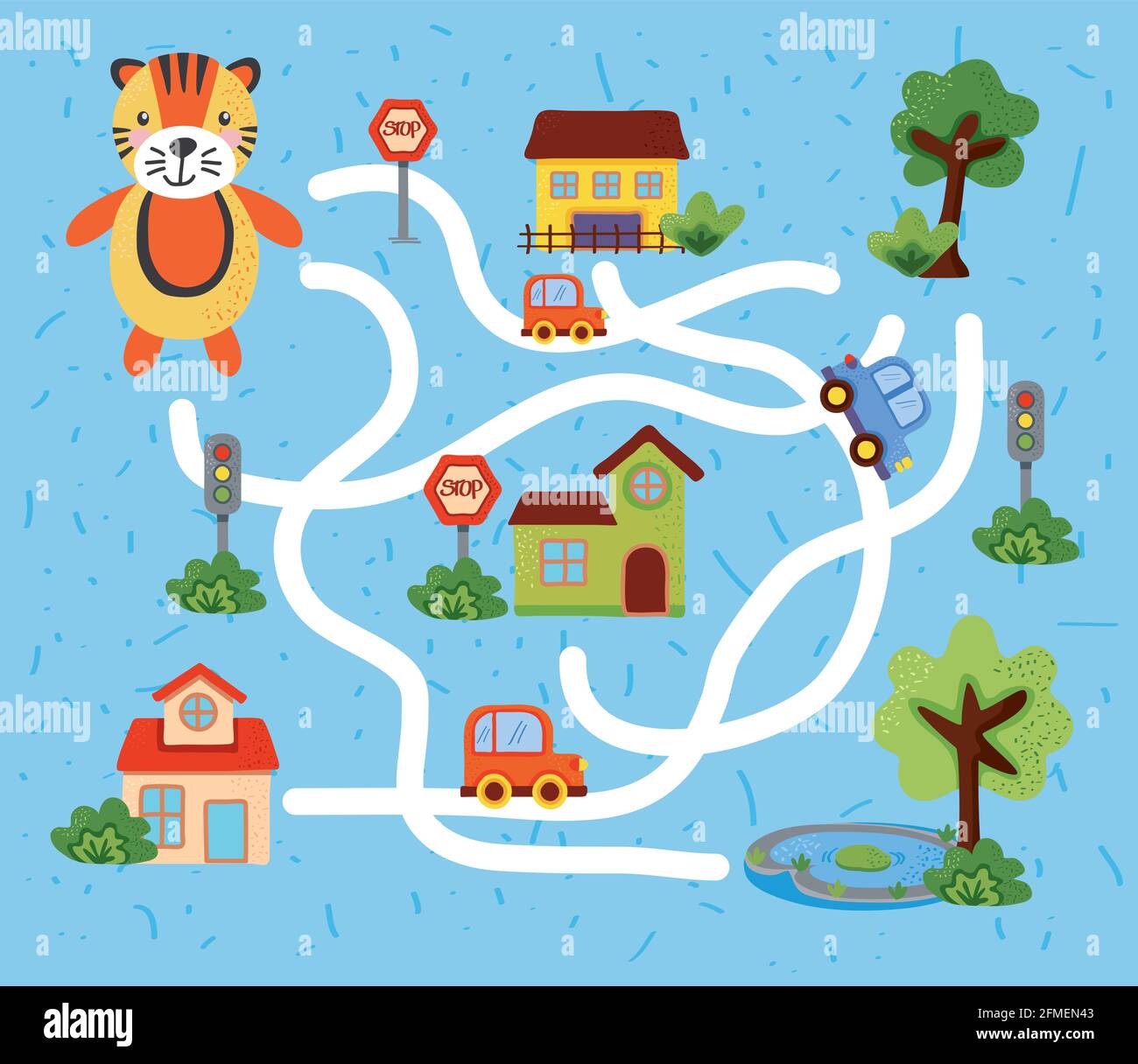Kids maze game car Stock Vector Images - Alamy
