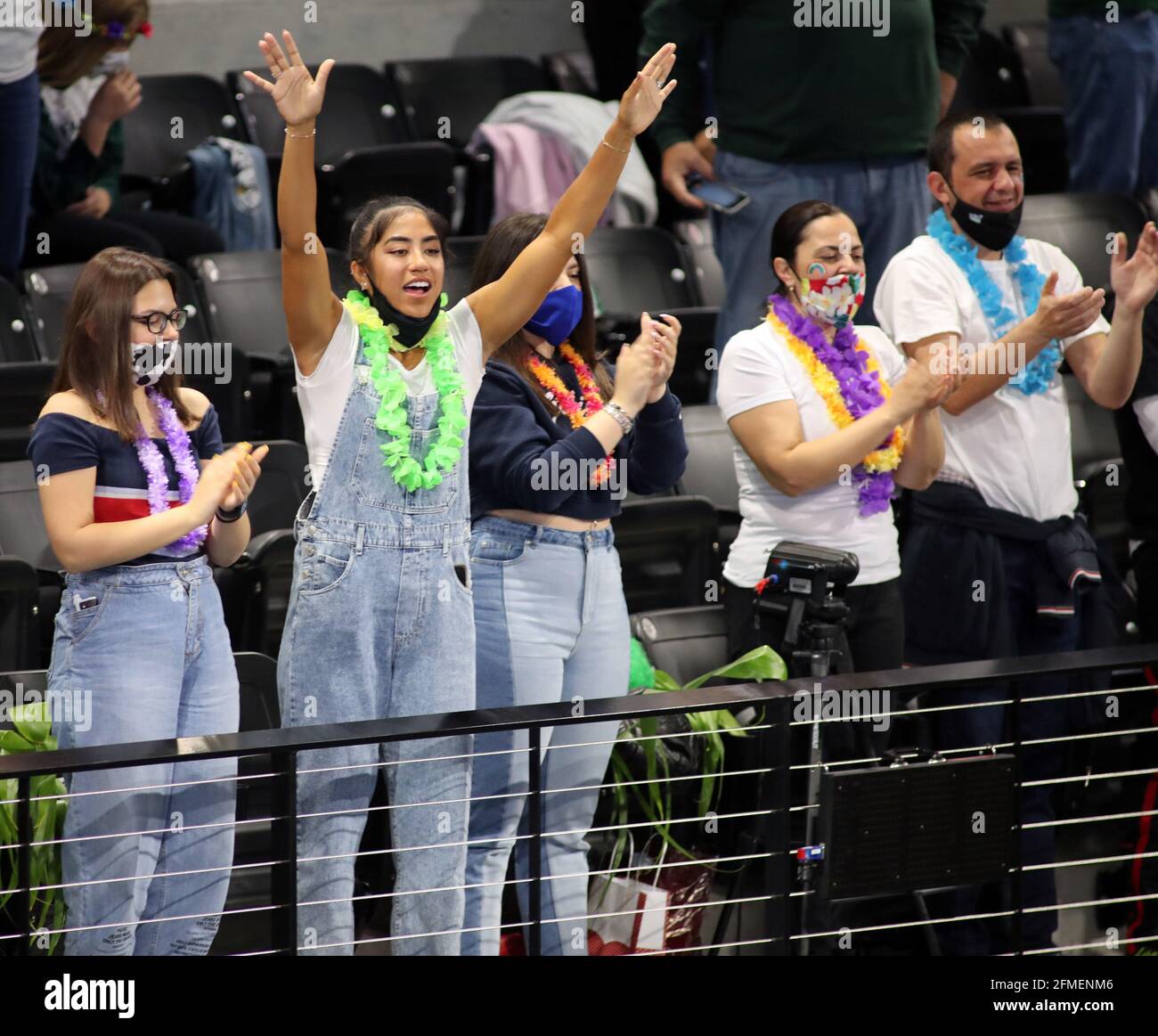 May 8, 2021 - Hawaii fans cheer during a game between the BYU Cougars ...