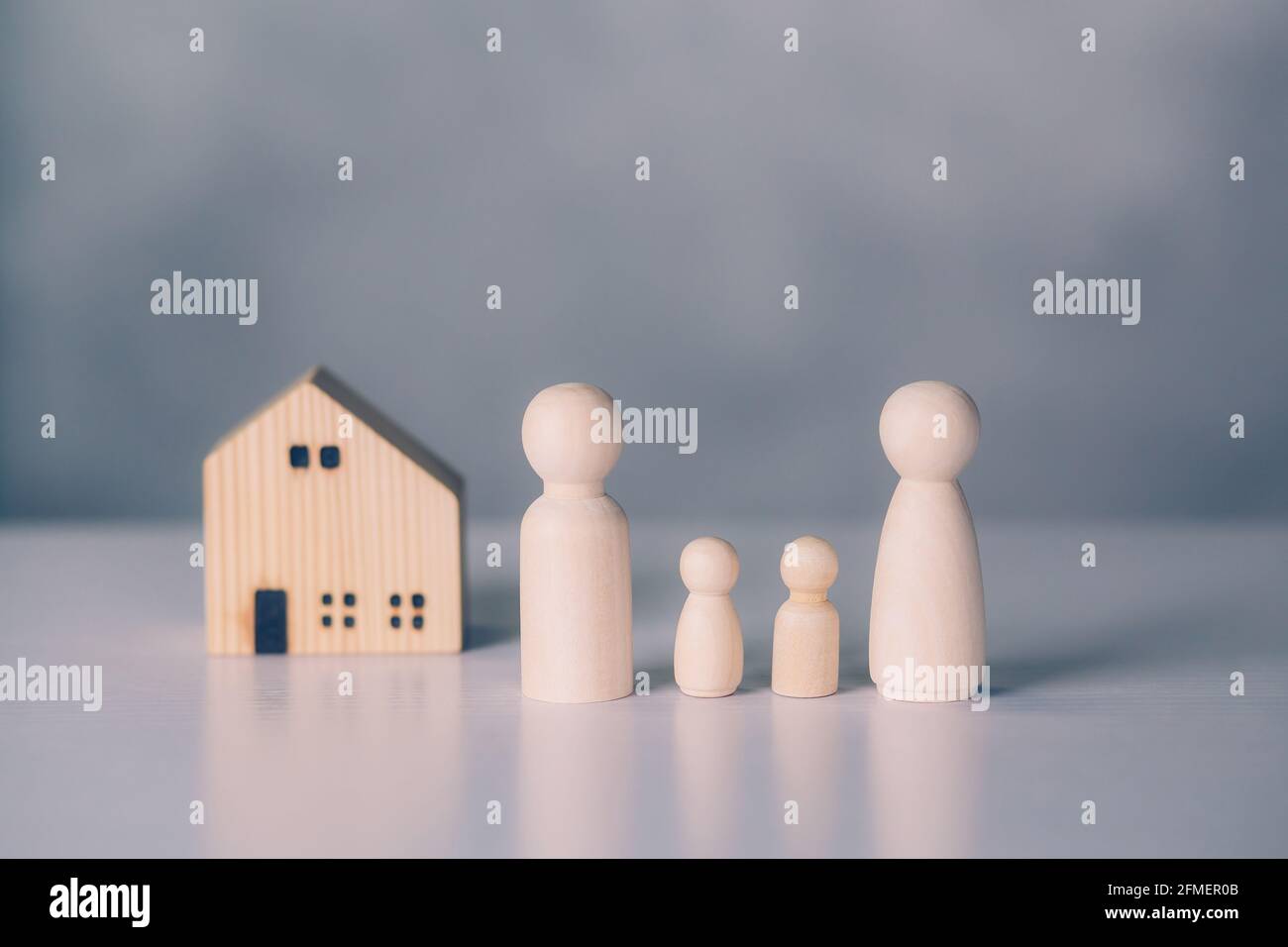 Family and house concept, residential and insurance, planning with ...