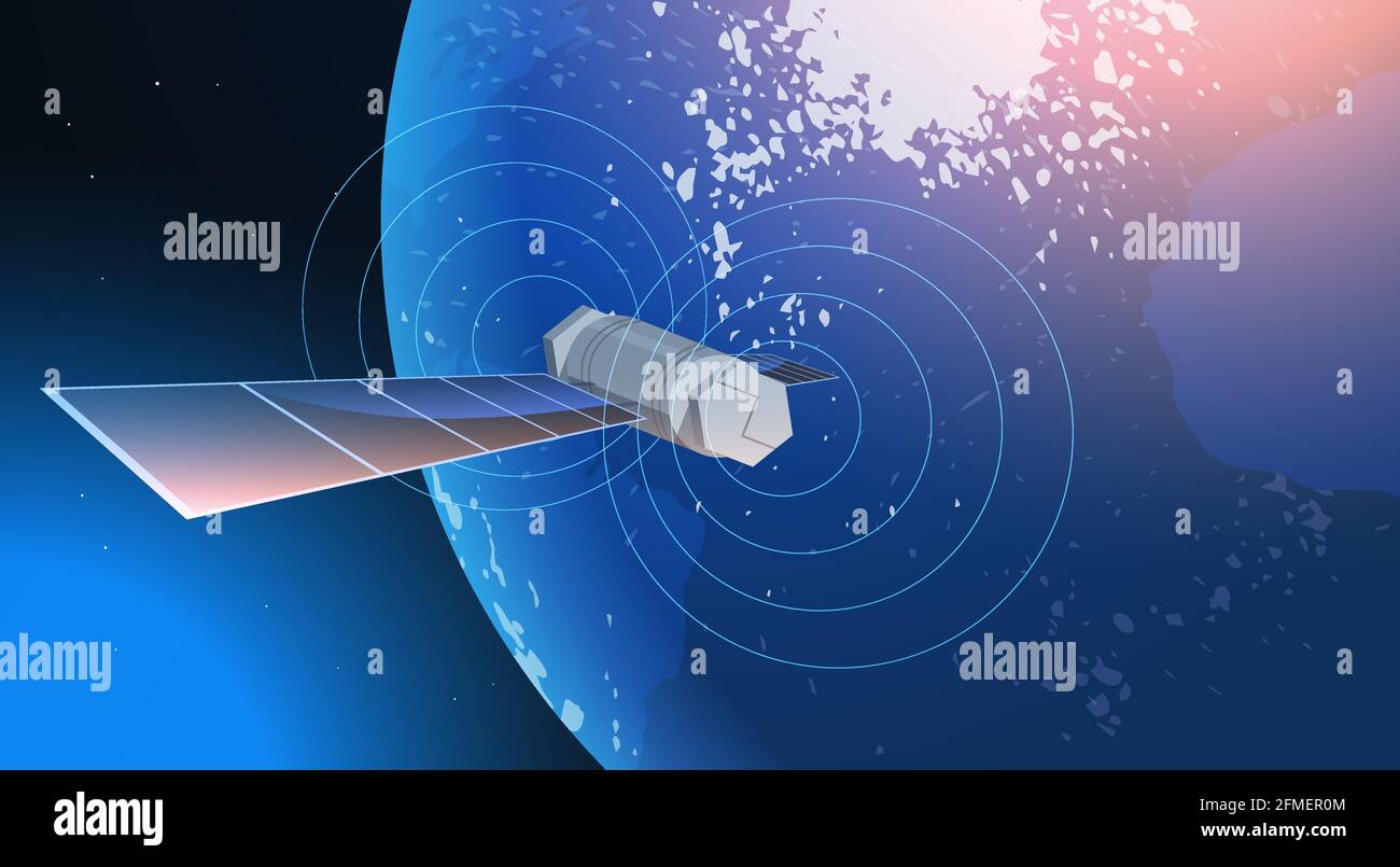 space exploration astronautics technology concept observation satellite ...