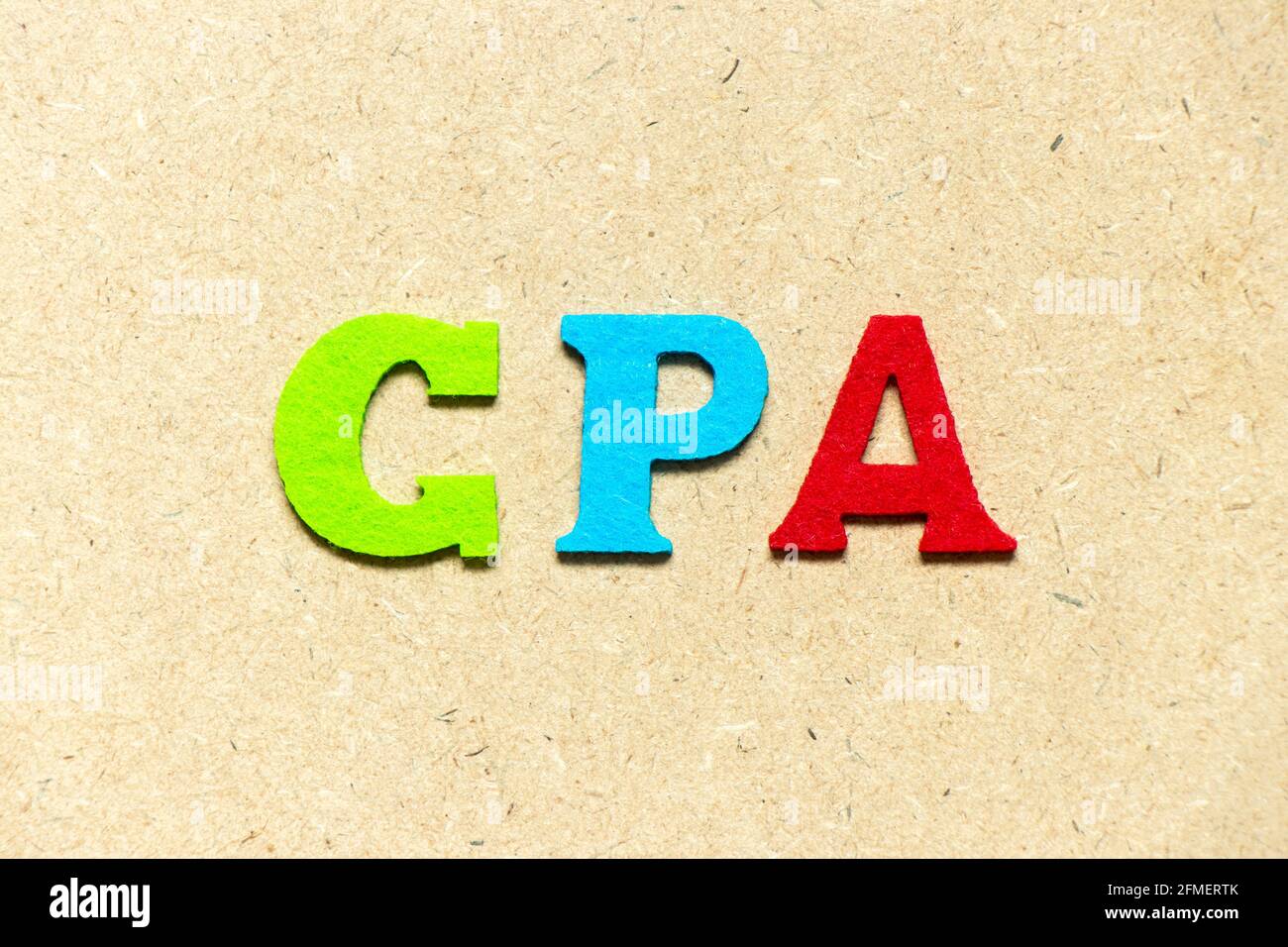 Color cloth alphabet letter in word CPA (Abbreviation of Cost per click ...