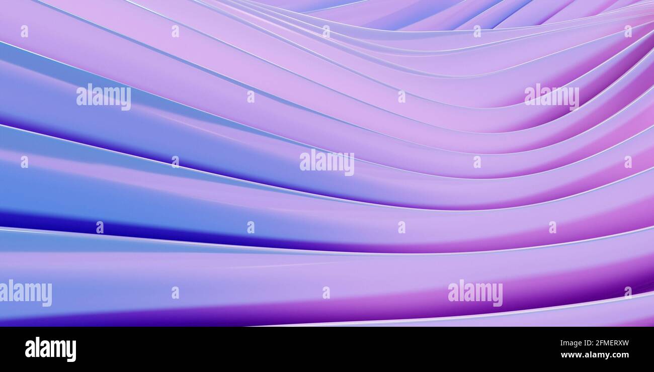 3d illustration of rows purple portal, cave .Shape pattern. Technology ...