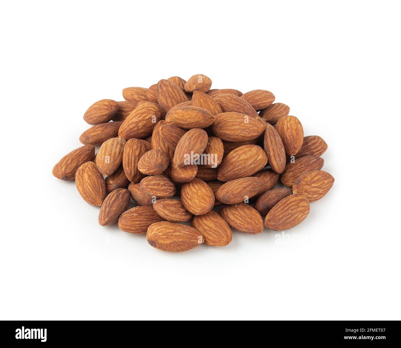 Almonds isolated on white background with clipping path Stock Photo - Alamy