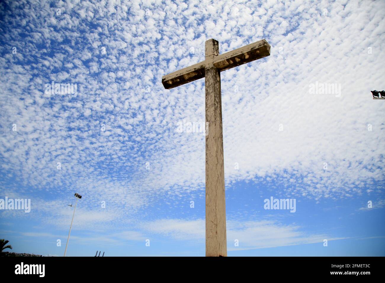 salvador, bahia, brazil - march 23, 2013: cross facing the church of ...