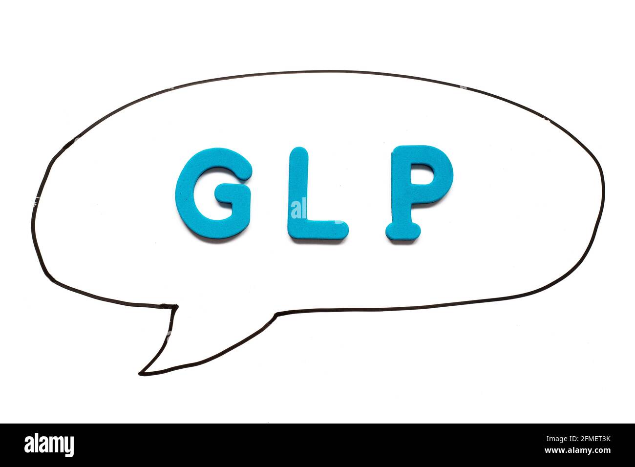 Alphabet letter with word GLP (Abbreviation of Good laboratory practice ...
